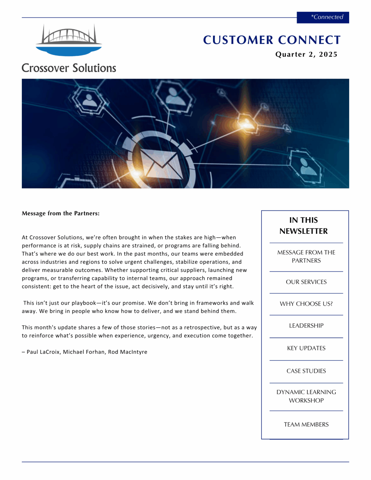 Customer Connect, Q2 2025 - Crossover Solutions